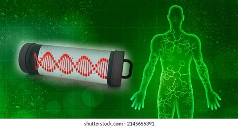 3d Render Dna Structure Abstract Background Stock Illustration
