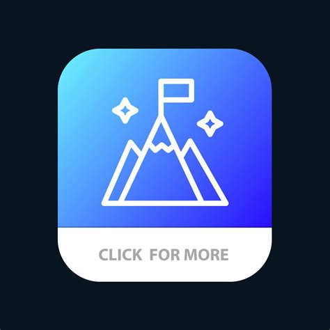 Mountain Flag User Interface Mobile App Button Android And IOS Line
