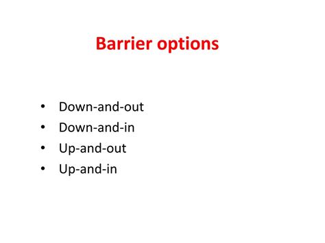 Ppt Barrier Option Valuation With Binomial Model Powerpoint