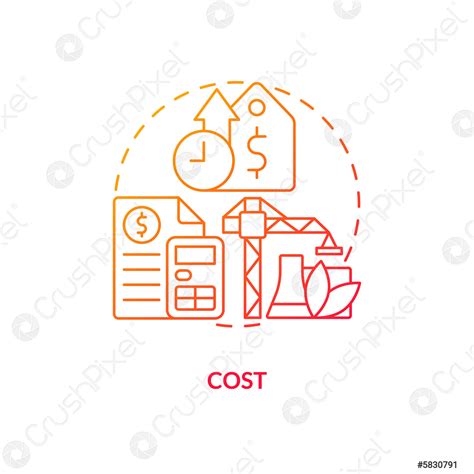 Cost Red Gradient Concept Icon Stock Vector 5830791 Crushpixel