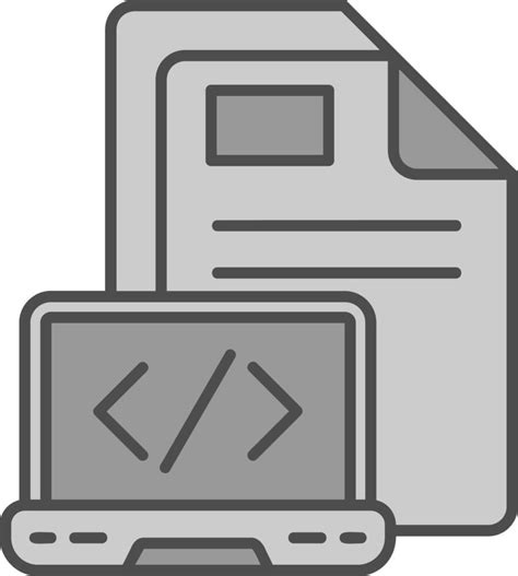 Coding Line Filled Greyscale Icon 41698918 Vector Art At Vecteezy