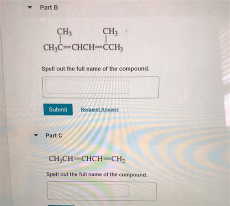 Solved Part B CH CH CHC CHCH CCH Spell Out The Full Chegg Com