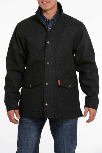 Cinch Mens Wooly Ranch Coat Fringe Western Wear