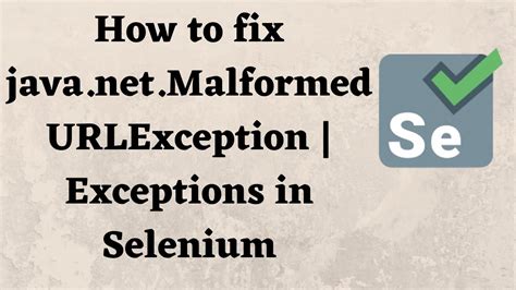 how to fix malformedurlexception exceptions in selenium