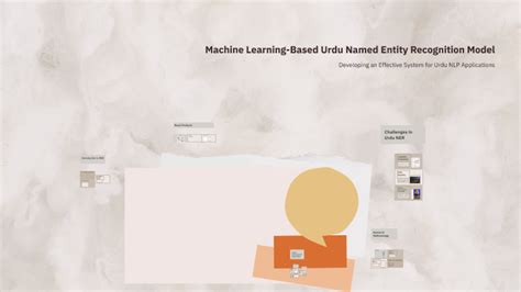 Machine Learning Based Urdu Named Entity Recognition Model By Eihab