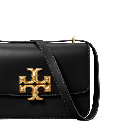 Tory Burch Leather Eleanor Convertible Shoulder Bag In Black Lyst