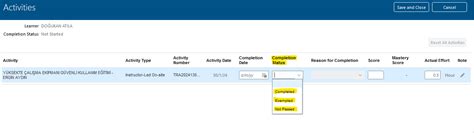 Modifying Or Adding Options To The Completion Status Dropdown — Cloud