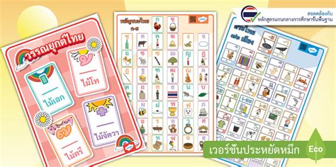 รวมโปสเตอร์พยัญชนะ สระ และวรรณยุกต์ไทย สื่อการสอนภาษาไทย