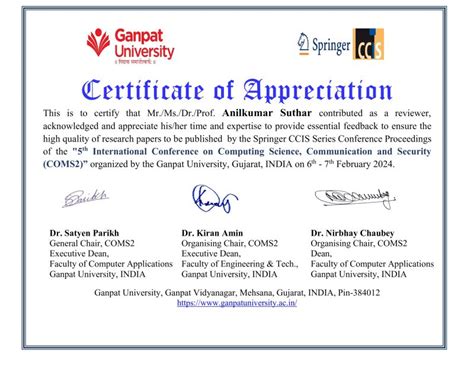 Dr Anil Suthar On Linkedin Guni Coms2 Springer