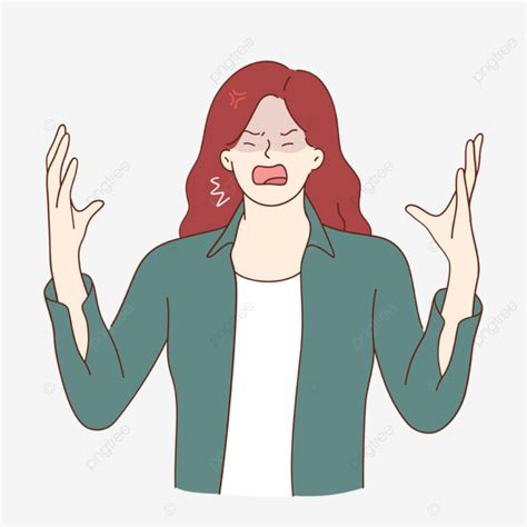 증오 분노 감정적 비명 개념 여성 화난 싫어하다 Png 일러스트 및 벡터 에 대한 무료 다운로드 Pngtree