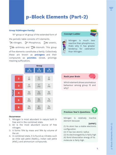 P Block Elements Part 2 Pdf Nitrogen Nitric Acid