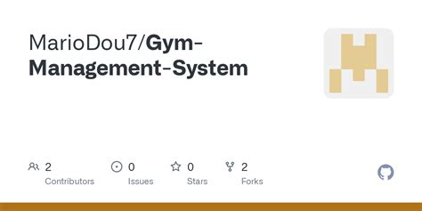 Github Mariodou Gym Management System