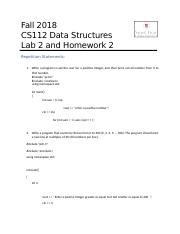 Cs Classwork Lab Docx Fall Cs Data Structures Lab And