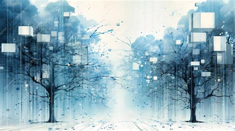 Premium Ai Image Streams Of Binary Code Merging With Roots Signifying