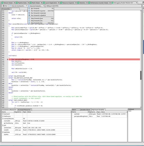 Shader Source Debugging In The Vulkan Scene Graph Terrain Fertile