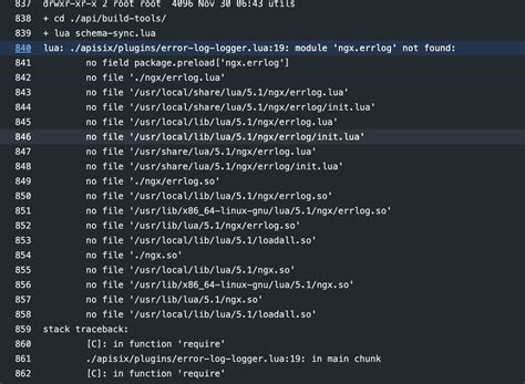 ci failed with error lua apisix plugins error log logger lua 19 module ngx errlog not