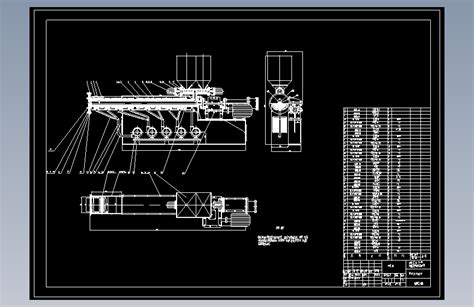 双螺杆挤出机 Autocad 2004 模型图纸下载 懒石网