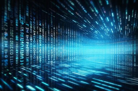 Streaming Of Binary Code Numbers Technology Background Premium Ai Generated Image