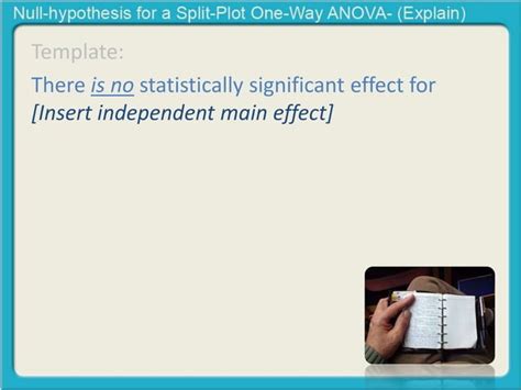Null Hypothesis For Split Plot Anova Pptx