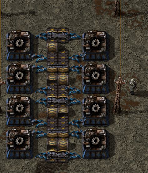 A Compact Design For Bots To Full Blue Belt No Gaps R Factorio