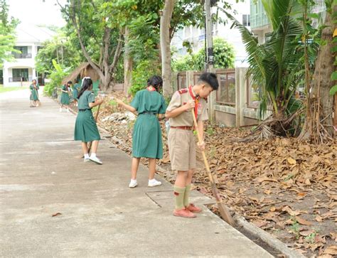 โรงเรียนสามัคคีวิทยา ลำนารายณ์ › โรงเรียนสามัคคีวิทยา จัดกิจกรรมลูกเสือ เนตรนารี จิตอาสา