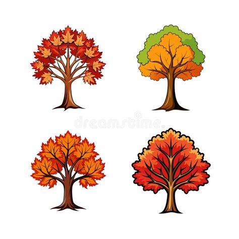 Bold Illustration Of Sugar Maple Tree Stock Vector Illustration Of