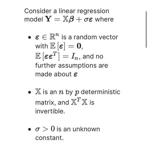solved consider a linear regression model y xβ σε where