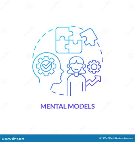 Mental Models Blue Gradient Concept Icon Stock Vector Illustration Of