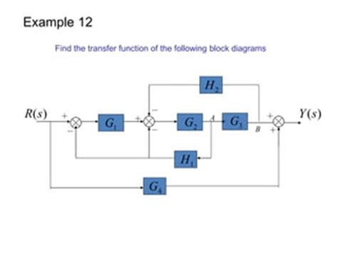 Find Transfer Function From Block Diagram