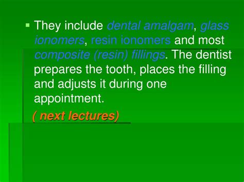 Ppt Dental Materials Role Of The Filling Classification Temporary