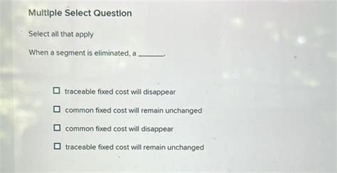 Multiple Select Question Select All That StudyX