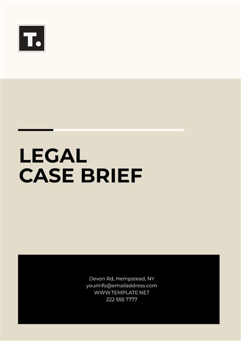 Free Case Brief Templates To Edit Online And Print