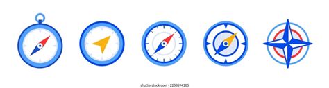 Navigation Icons Set Compass Icons Set Stock Vector Royalty Free