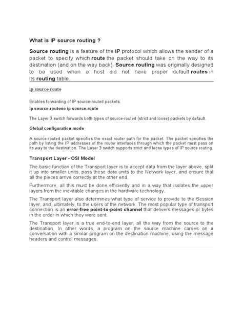 Ip Source Routing Pdf Transmission Control Protocol Internet Protocols