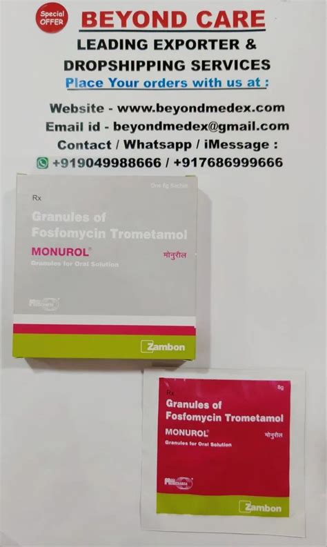 Fosfomycin Sachet Monurol Latest Price Manufacturers And Suppliers
