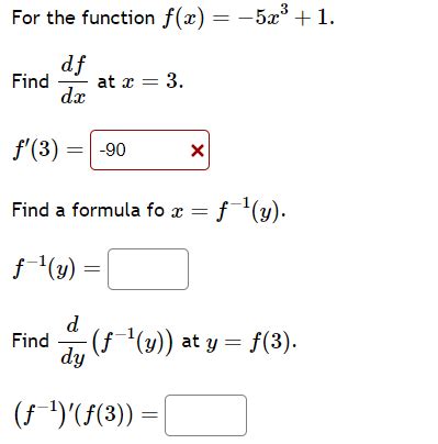 Solved For The Function F X X Find Dfdx At Chegg Com