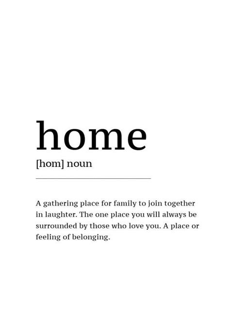 Poster 'Definition Home' gratis Download | Inspirational quote prints ...