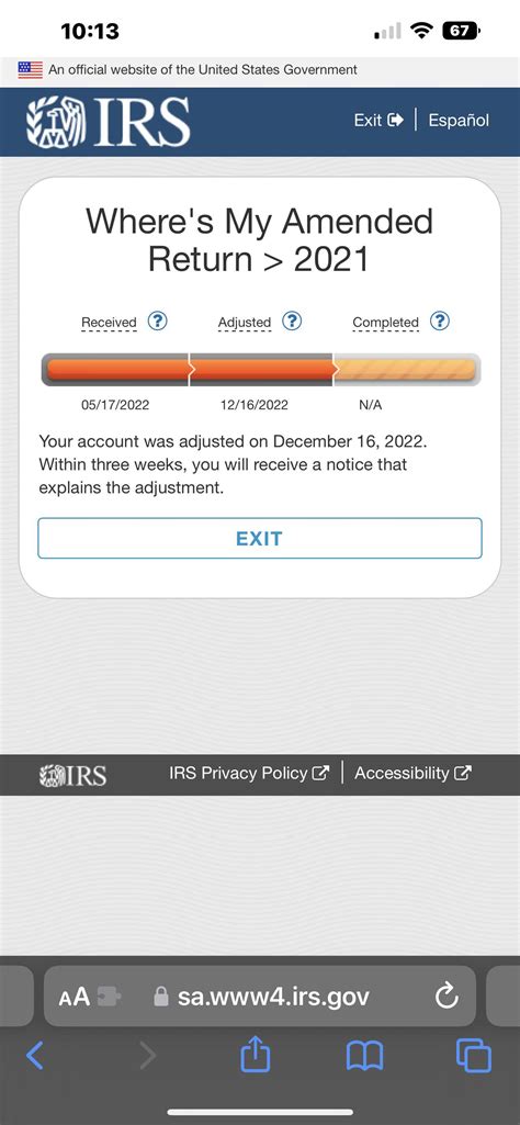 Amended Tax Return R Irs