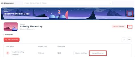 Editing Classes In Imagine Robotify Imagine Learning Help Center