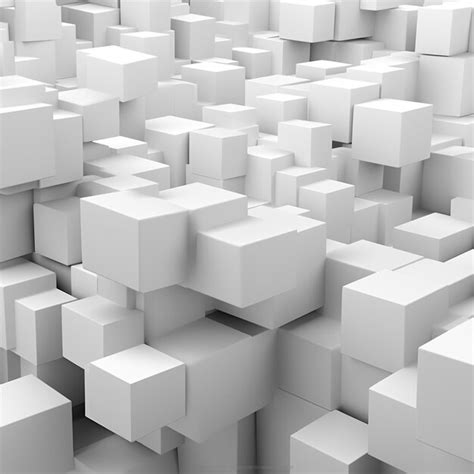 Premium Photo Cubes Isometric Background White Blocks