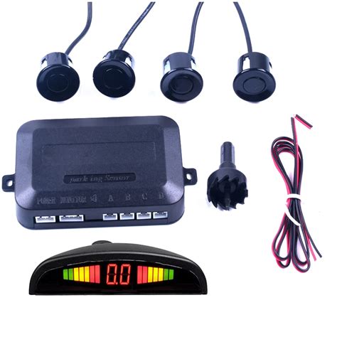 1set Car Led Parking Sensor Kit Display 4 Sensors For All Cars Reverse Assistance Backup Radar