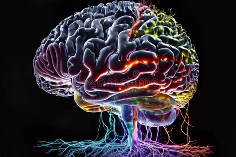 Illustration Of An Active Brain Generative Ai Stock Illustration Illustration Of Scan Power