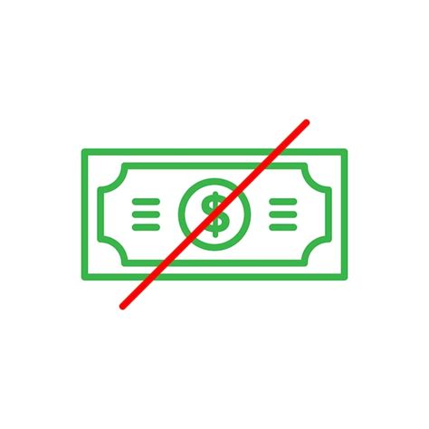 Premium Vector No Money Icon