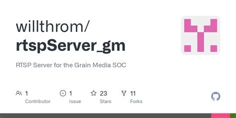 GitHub Willthrom RtspServer Gm RTSP Server For The Grain Media SOC