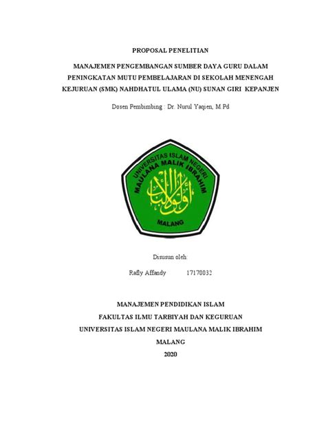 Rafly Affandy 17170032 Proposal Penelitian Mpi Pdf
