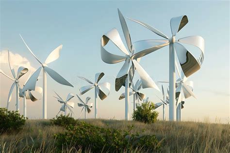Innovative Futuristic Wind Turbine Design For Renewable Energy Stock