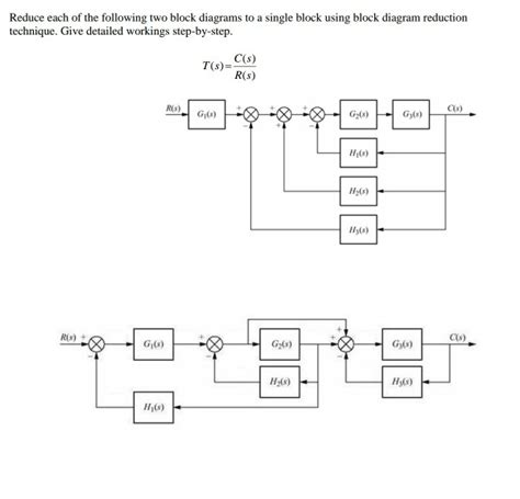 solved reduce each of the following two block diagrams to a