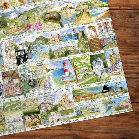 National Trust Landmarks And Landscapes 1000 Piece Jigsaw Puzzle All
