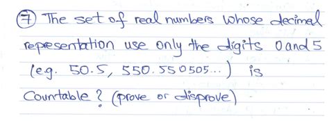 Solved © The Set Of Real Numbers Whose Decimal
