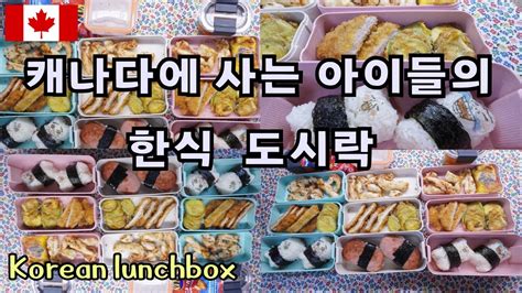 🇨🇦캐나다에서 태어난 아이들의 한식도시락 늦잠자도 걱정 없는 도시락 싸기 호박전돈까스탕수육 Youtube